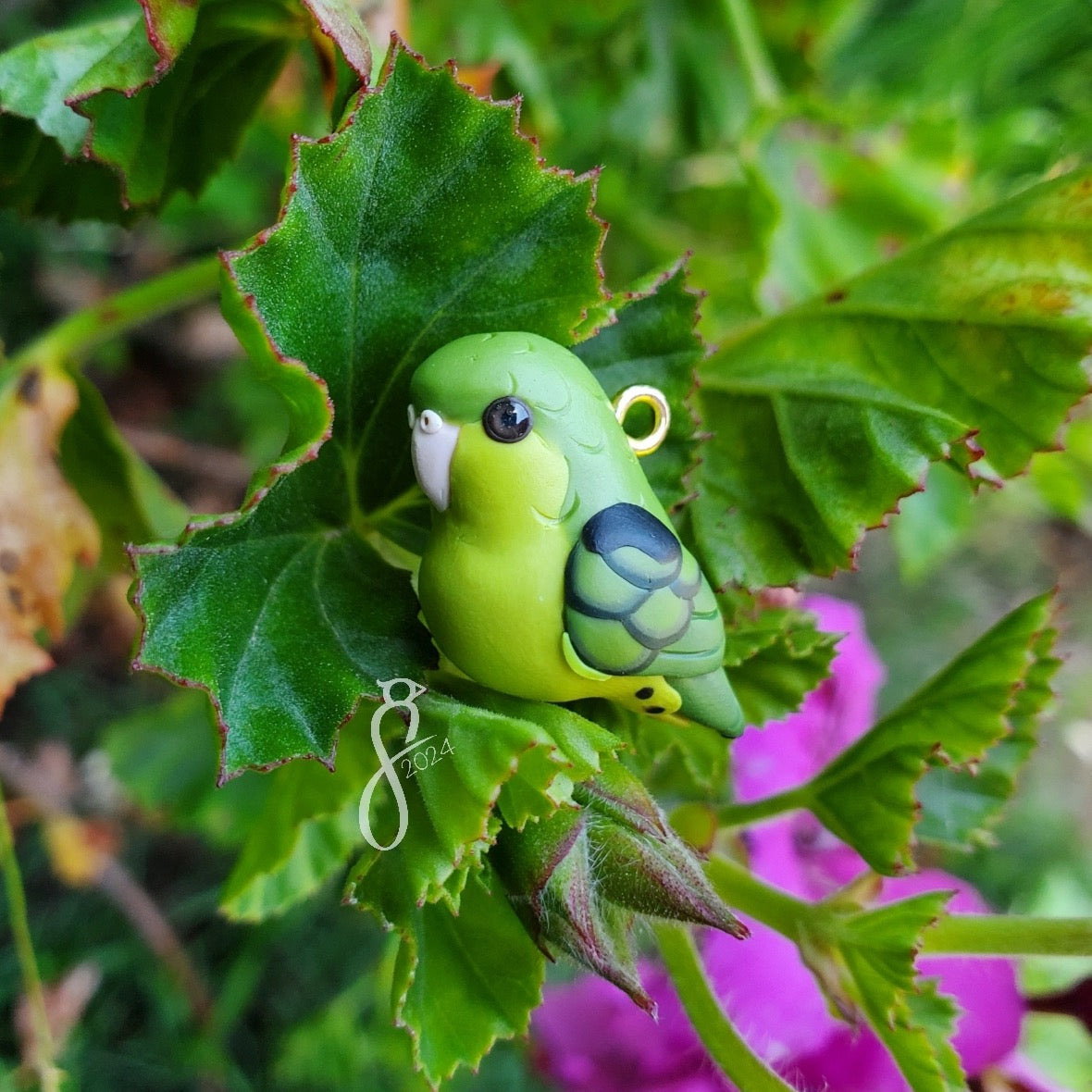 Charms - 8 Blue Birds