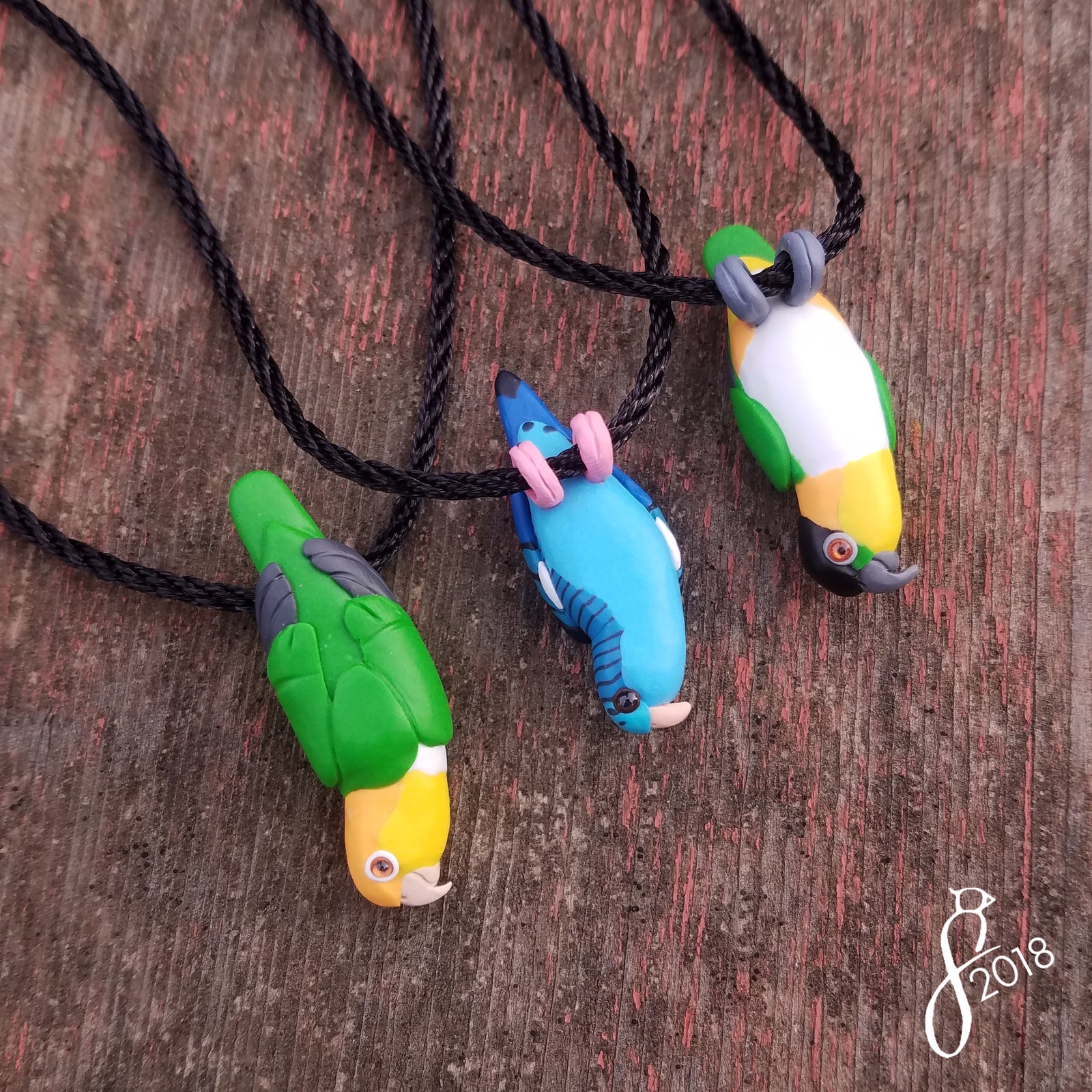 Custom Hanging Bird Pendant - 8 Blue Birds